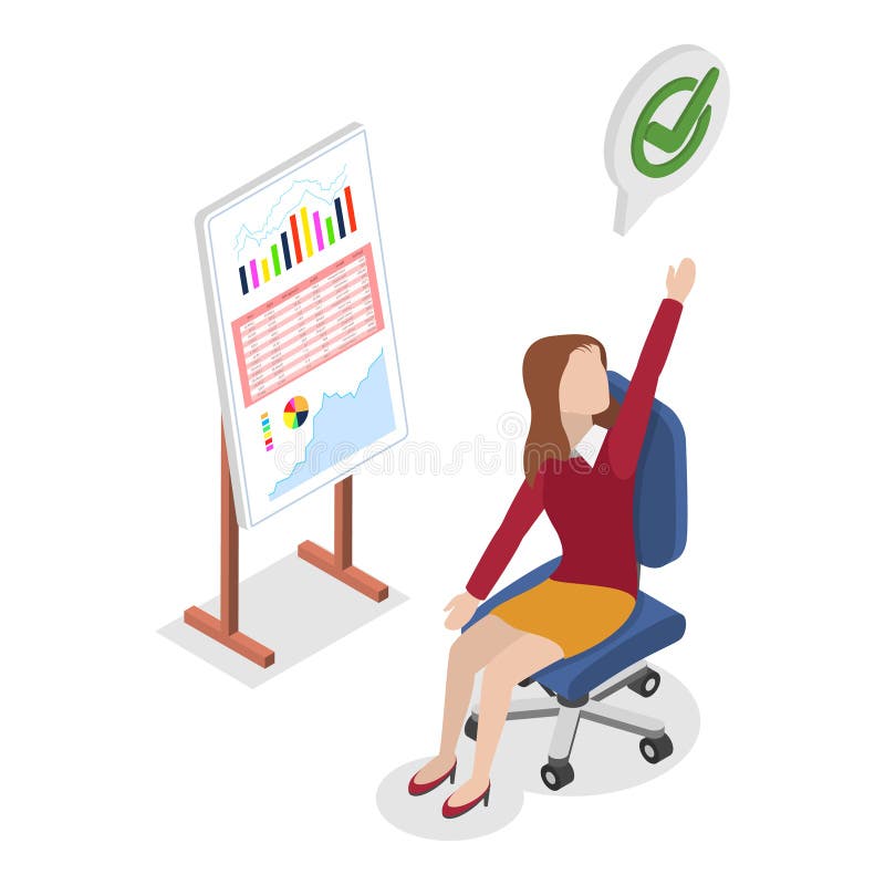 3D Isometric Flat Vector Illustration of Exercise at Work. Item 1 Stock ...