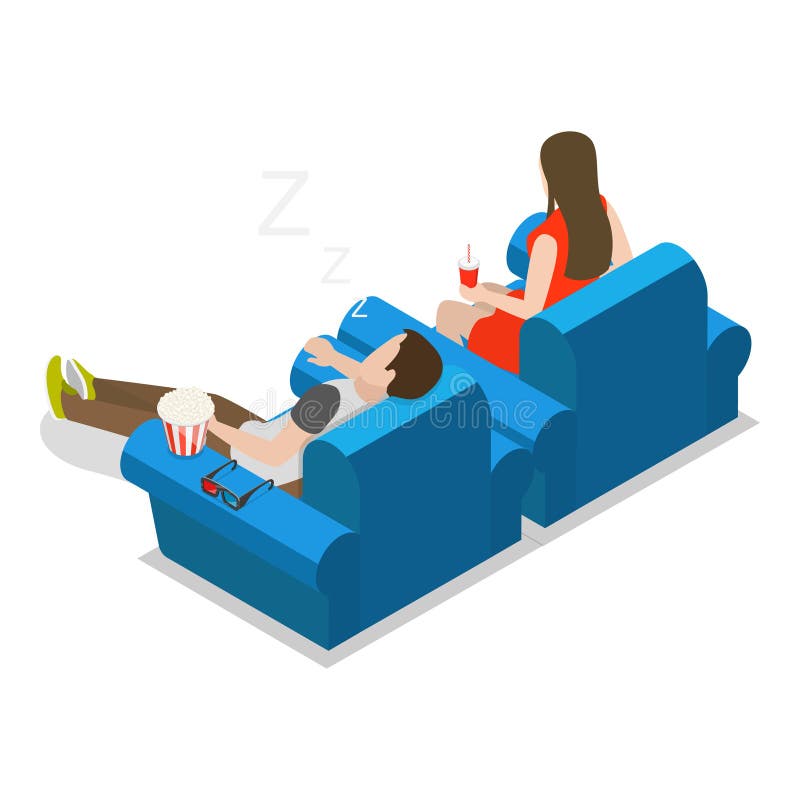 3D Isometric Flat Vector Illustration of Exhausted and Sleepy People ...