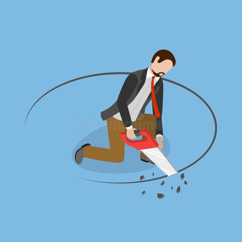 3D Isometric Flat Vector Illustration of Financial Mistake Stock Vector ...