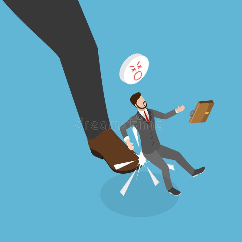 3D Isometric Flat Vector Illustration of Fired from Work Stock ...