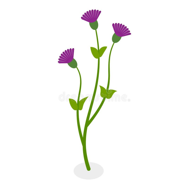 3D Isometric Flat Vector Illustration of Flowers Collection. Item 4 ...