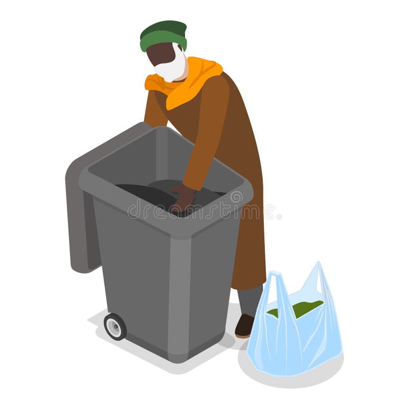 3D Isometric Flat Vector Illustration of Food Crisis. Item 2 Stock ...