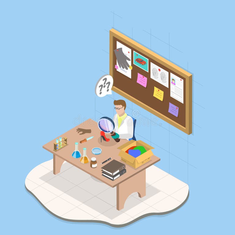 3D Isometric Flat Vector Illustration of Forensic Science Stock Vector ...