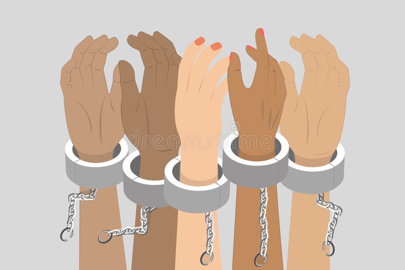 3D Isometric Flat Vector Illustration of Freedom from Slavery Stock ...