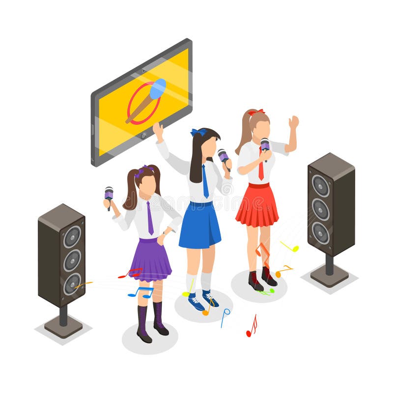 3D Isometric Flat Vector Illustration of Friends Time Together. Item 1 ...