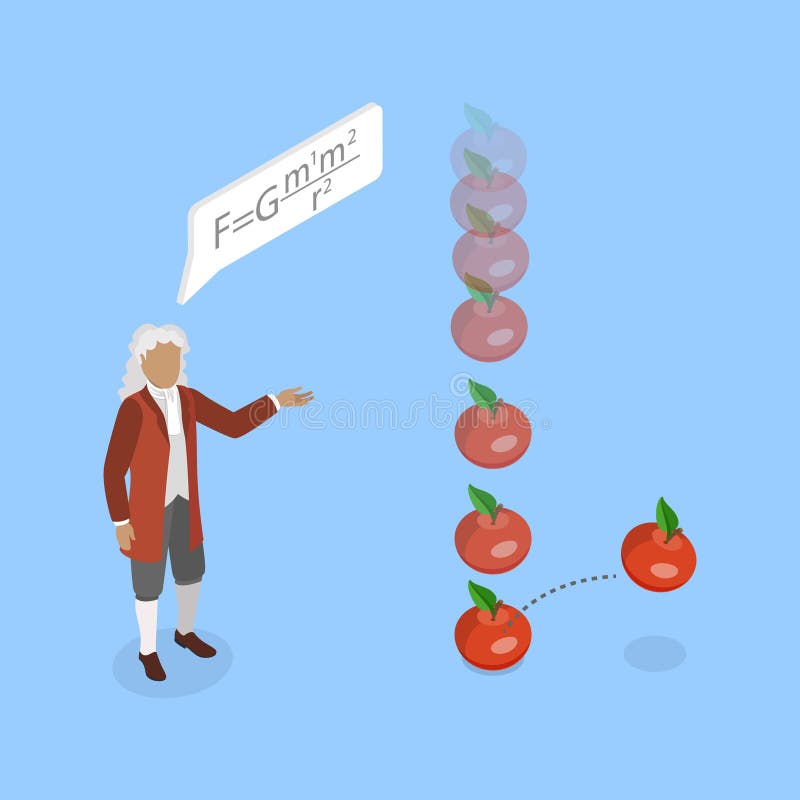 3D Isometric Flat Vector Illustration of Gravity Theory Stock Vector ...