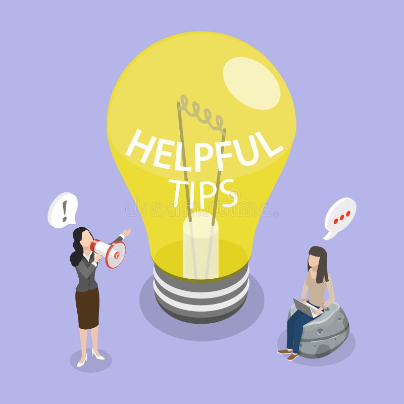 3D Isometric Flat Vector Illustration of Helpful Tips Stock ...
