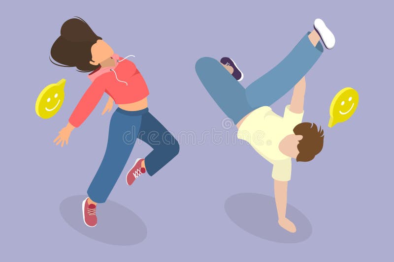 3D Isometric Flat Vector Illustration of Hip-hop Dancer Stock Vector ...