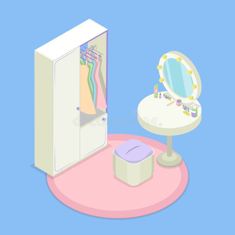 3D Isometric Flat Vector Illustration of Home Organization Stock Vector ...