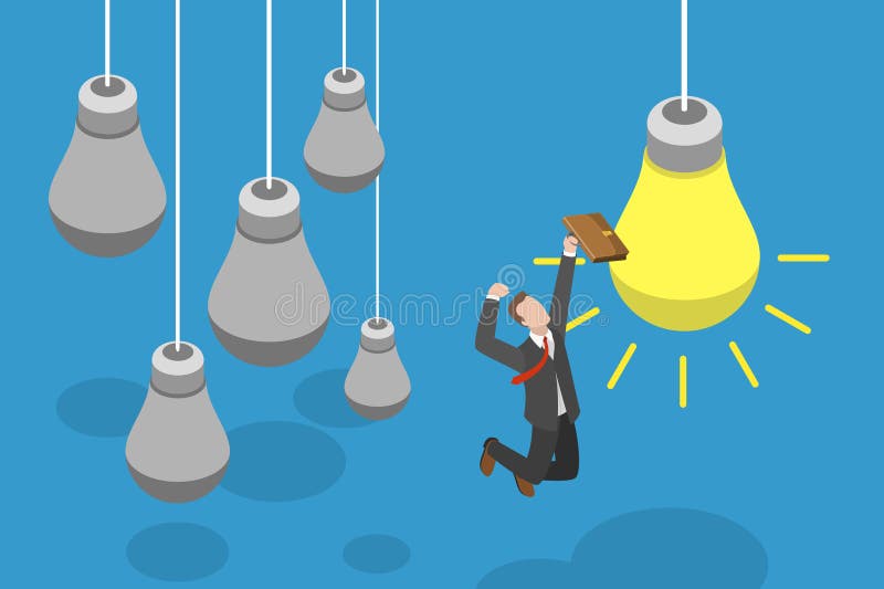 3D Isometric Flat Vector Illustration of Innovation Breakthrough Stock ...