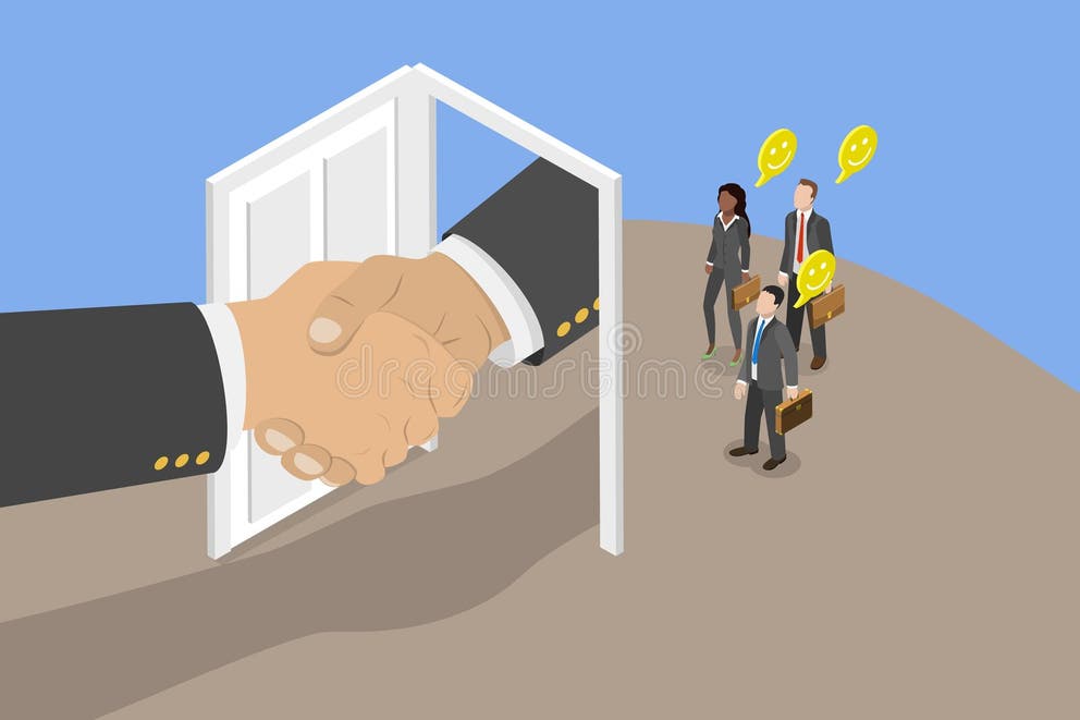 3D Isometric Flat Vector Illustration of Introducing New Staff Stock Vector - Illustration of ...