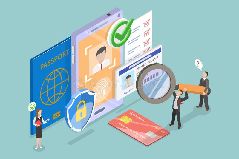 3D Isometric Flat Vector Illustration Know Your Customer Vektor ...