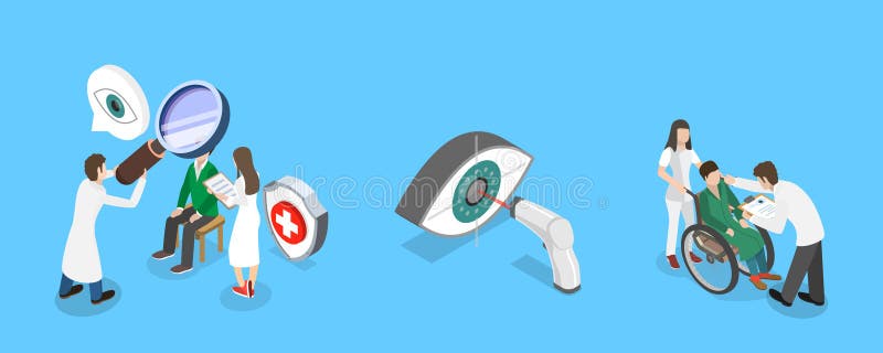 3D Isometric Flat Vector Illustration of Lasik Surgery Stock Vector ...