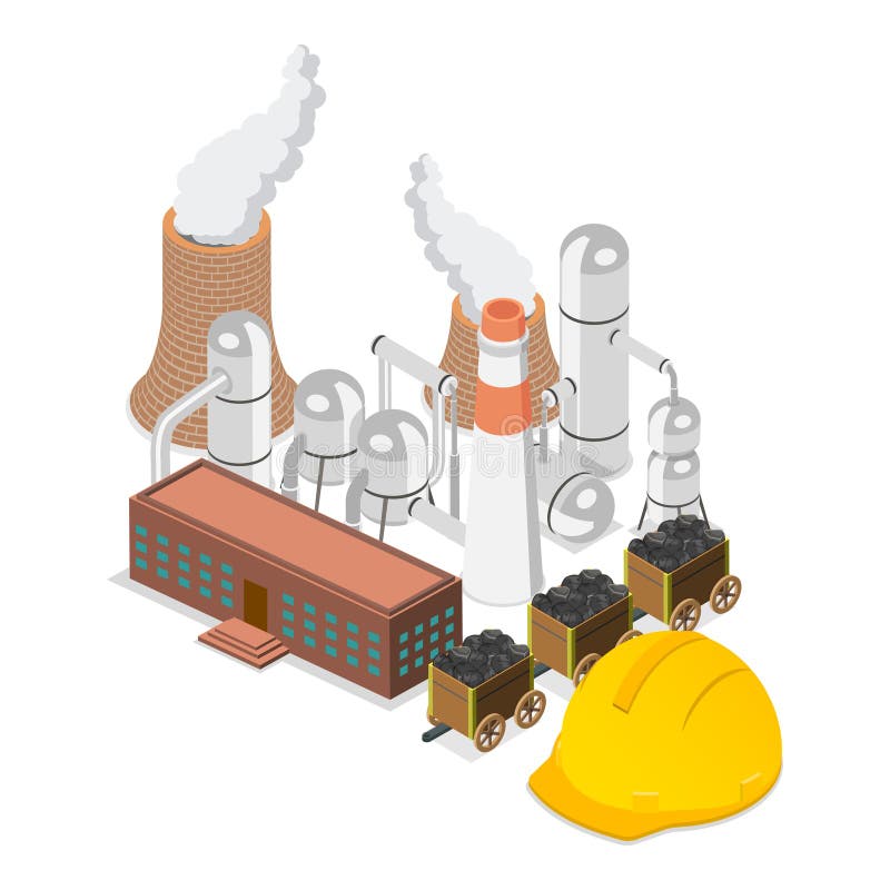 3D Isometric Flat Vector Illustration of Mining. Item 1 Stock Vector ...