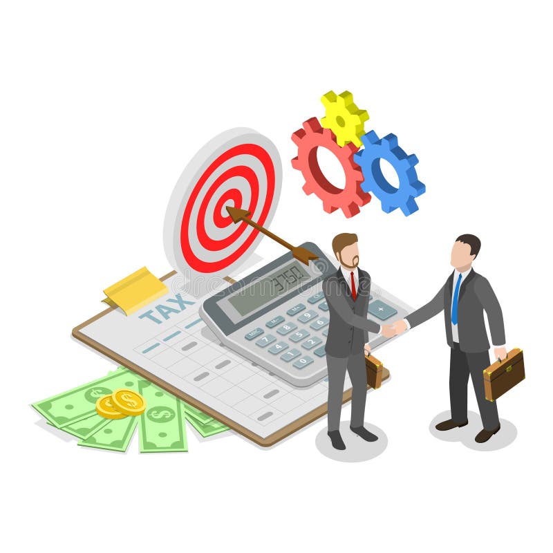 3D Isometric Flat Vector Illustration of Mixed Economy Features. Item 3 ...