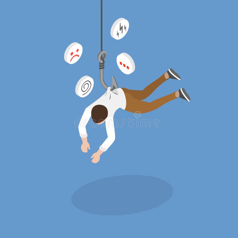 3D Isometric Flat Vector Illustration of Negative Effects of ...