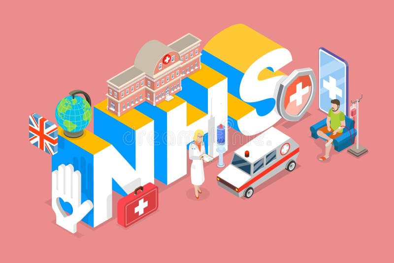 3D Isometric Flat Vector Illustration of NHS Stock Illustration ...