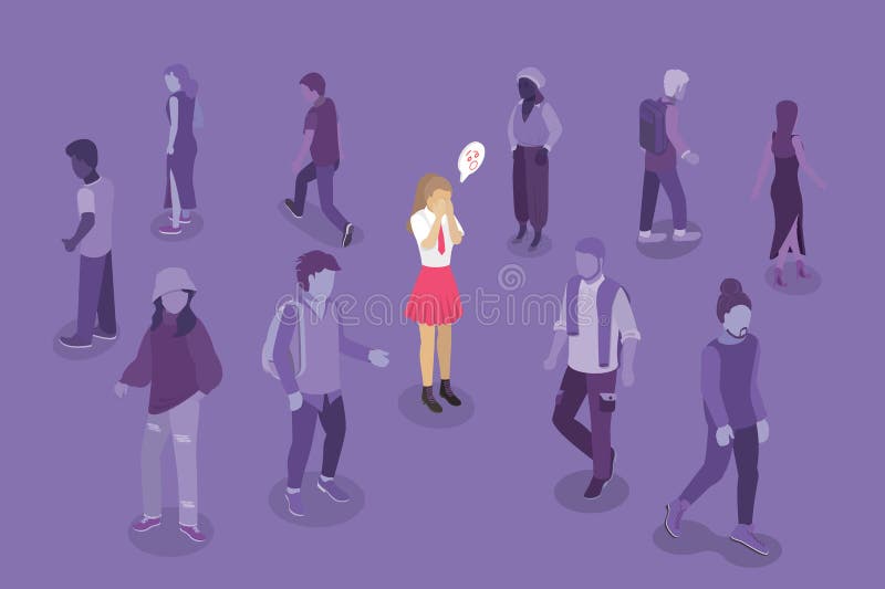 3D Isometric Flat Vector Illustration of Panic Attack Stock Vector ...