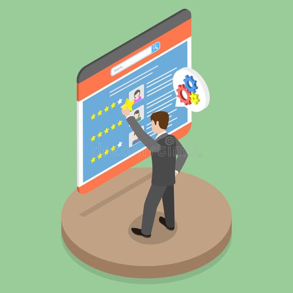 3D Isometric Flat Vector Illustration of Performance Rating Stock ...