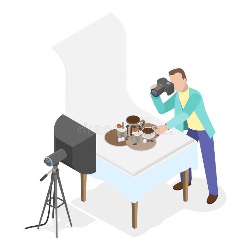 3D Isometric Flat Vector Illustration of Photo Studio. Item 3 Stock ...