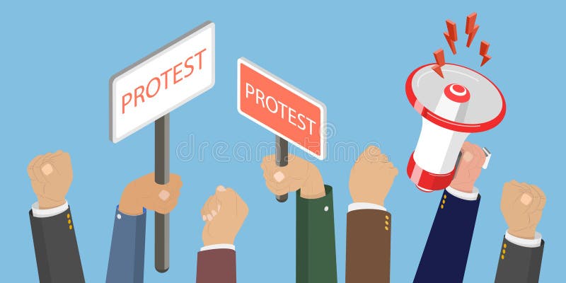 3D Isometric Flat Vector Illustration of Political Crisis Stock ...