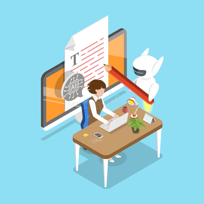 3D Isometric Flat Vector Illustration of Prompt Engineering Stock ...