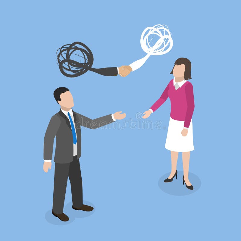 3D Isometric Flat Vector Illustration of Respect Different Opinion ...