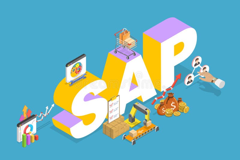 3D Isometric Flat Vector Illustration of SAP Stock Vector ...