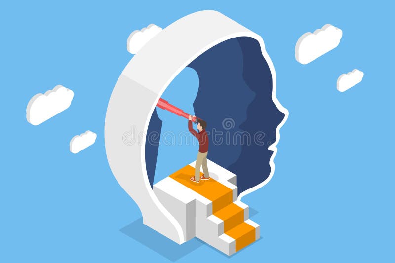 3D Isometric Flat Vector Illustration of Self Discovery Stock Vector ...