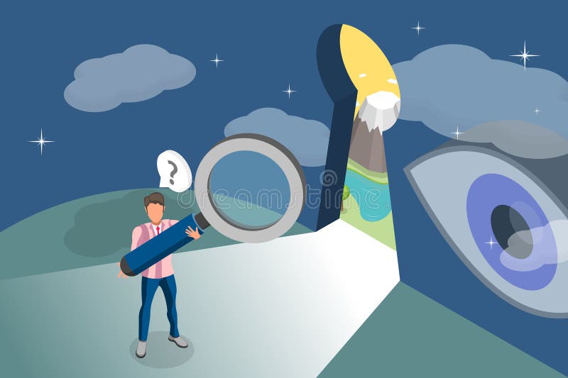 3D Isometric Flat Vector Illustration of Self Discovery Stock Vector ...