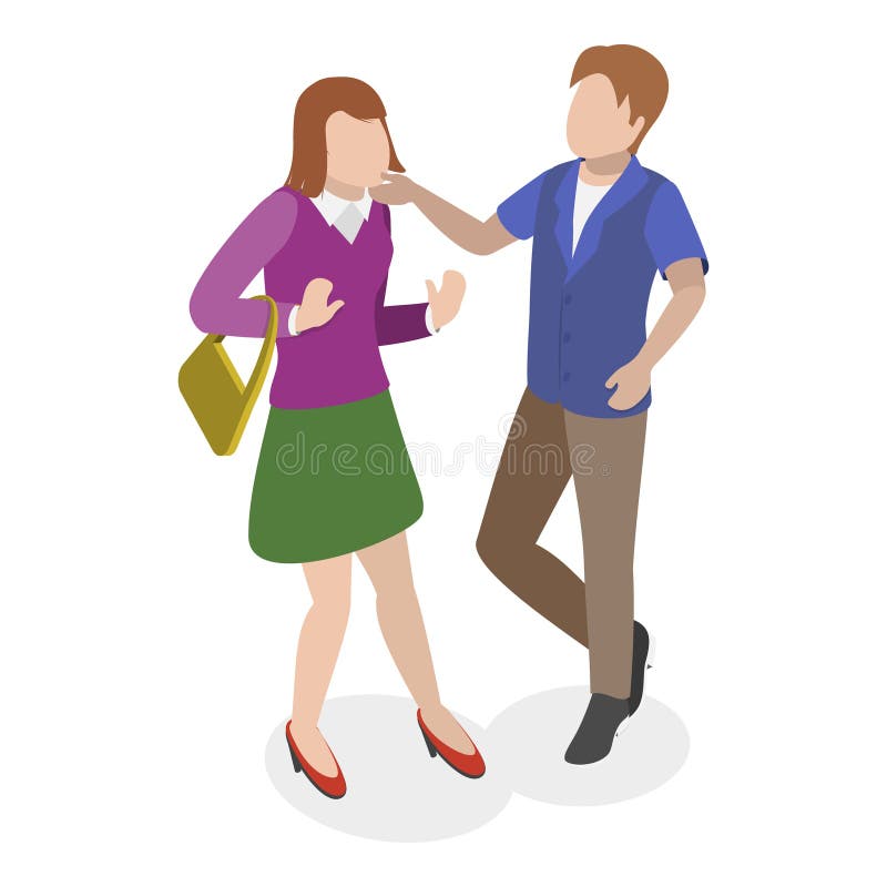 3d Isometric Flat Vector Illustration Of Sexual Harassment Item 3