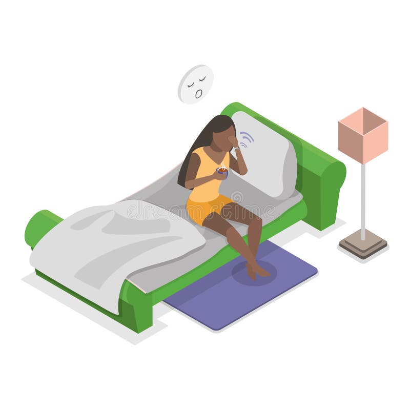 3D Isometric Flat Vector Illustration of Sleepy Early Morning. Item 5 ...