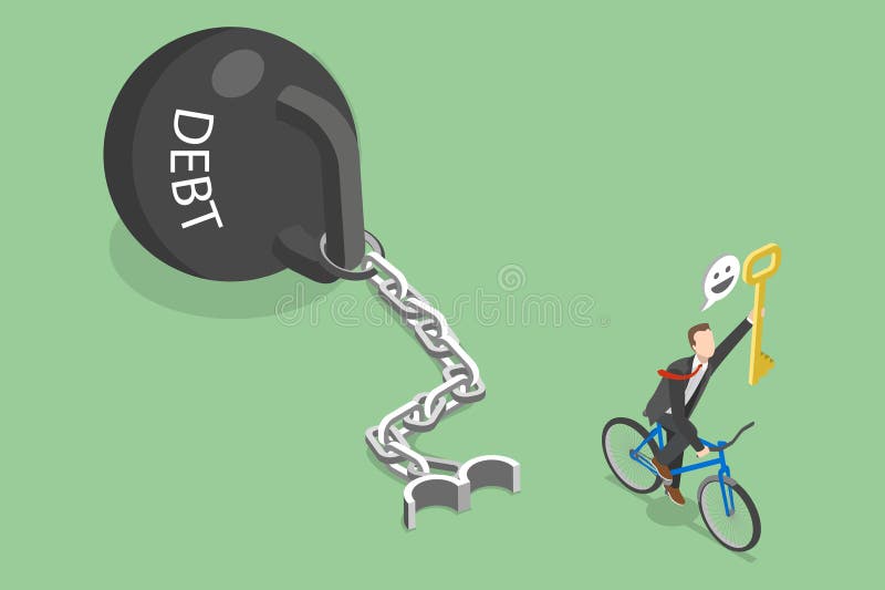 3D Isometric Flat Vector Illustration of Solving Financial Problem ...