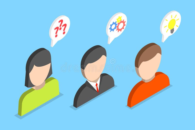 3D Isometric Flat Vector Illustration of Solving a Problem Stock Vector ...