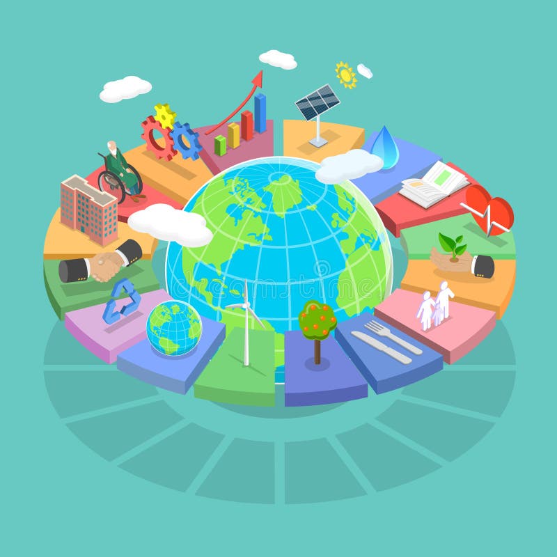 Sustainable Development Goals Circle Stock Illustrations – 320 ...