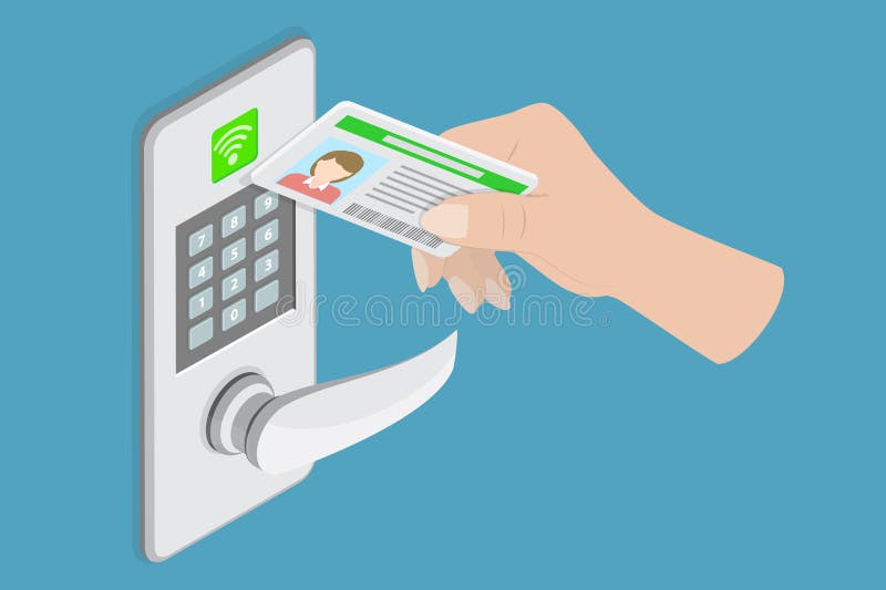 Rfid Hotel Door Lock Illustration Stock Illustrations – 32 Rfid Hotel ...