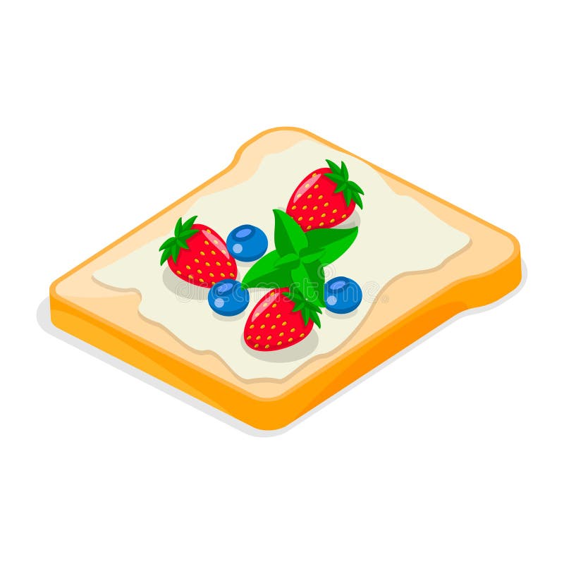 3D Isometric Flat Vector Illustration of Tasty Breakfast. Item 1 Stock ...