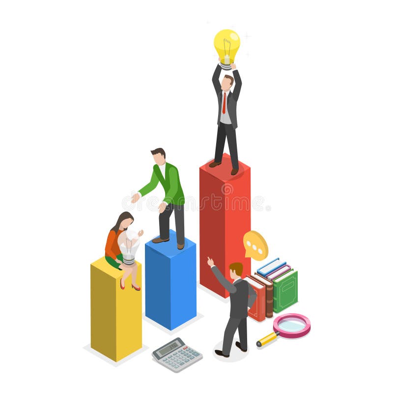 3D Isometric Flat Vector Illustration of Teamwork and Collaboration ...