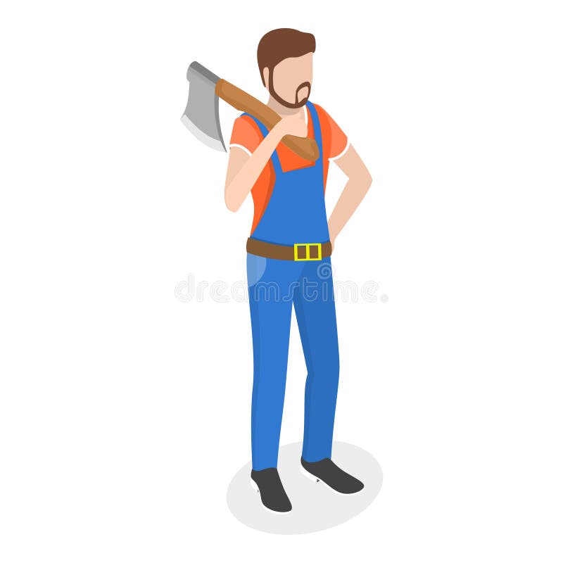 3D Isometric Flat Vector Illustration of Timber Industry. Item 3 Stock ...