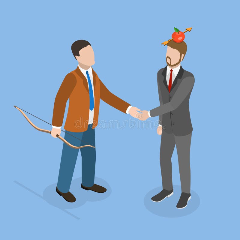 3D Isometric Flat Vector Illustration of Trusted Partner Stock ...