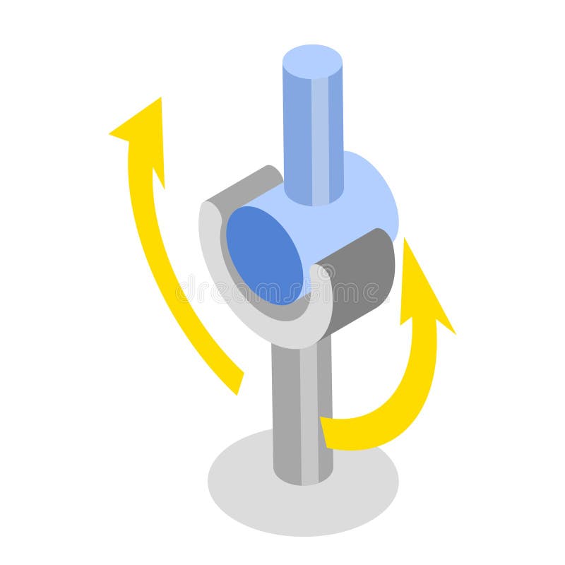 3D Isometric Flat Vector Illustration of Types of Synovial Joints. Item ...