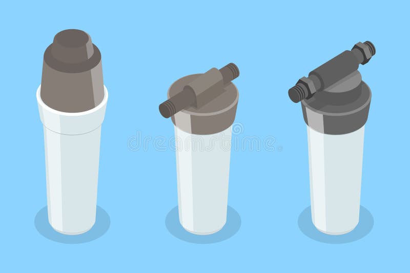 3D Isometric Flat Vector Illustration of Water Filters Stock Vector ...