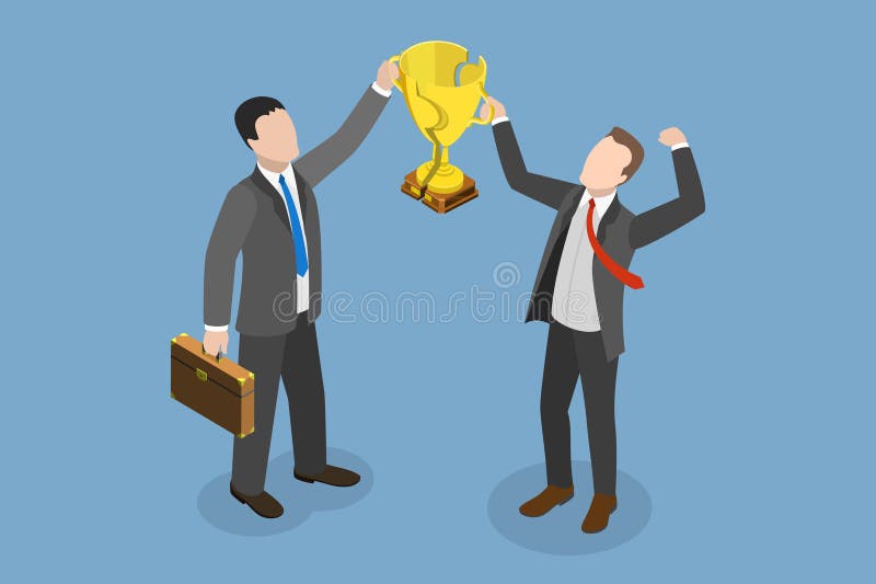 3D Isometric Flat Vector Illustration of Win-win Situation Stock Vector ...