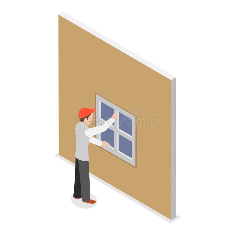 3D Isometric Flat Vector Illustration of Windows Installing. Item 1 ...