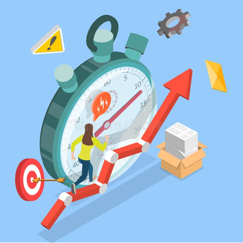 3D Isometric Flat Vector Illustration of Work Time Management Stock ... 3D Isometric Flat Vector Illustration of Work Time Management Stock ...