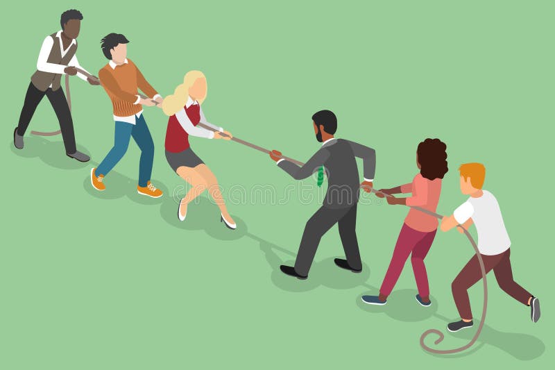 Rope Pull Game Stock Illustrations – 545 Rope Pull Game Stock ...