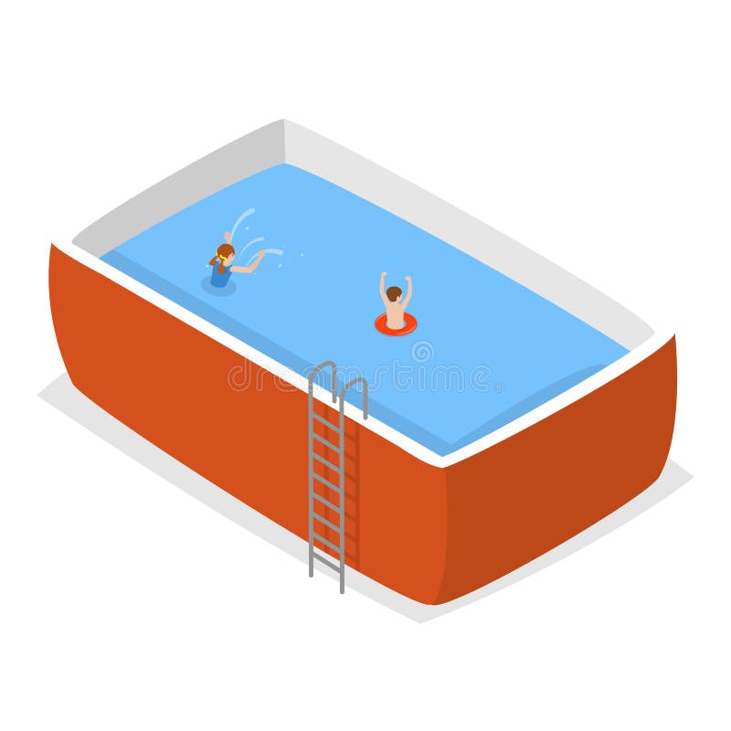 3D Isometric Flat Vector Set of Aquapark Scenes. Item 1 Stock Vector ...