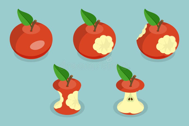 Half Bitten Apple Stock Illustrations – 279 Half Bitten Apple Stock ...