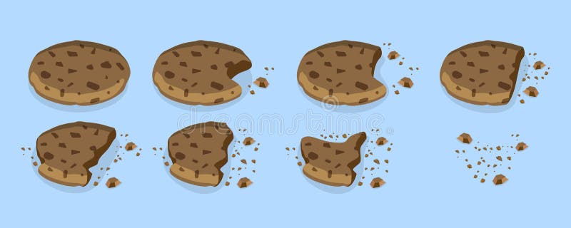 3D Isometric Flat Vector Set of Bitten Cookies Stock Vector ...