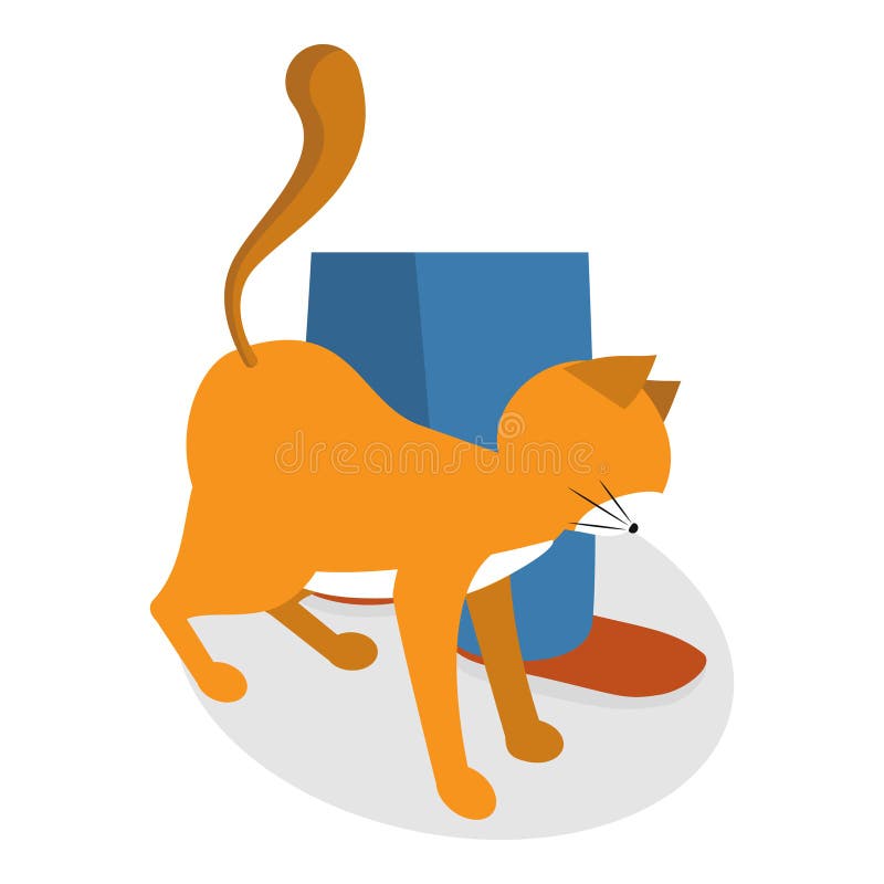 3D Isometric Flat Vector Set of Cats Behavior Poses. Item 10 Stock ...